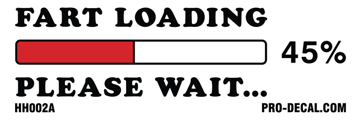 Pro Decal - Hard Hat Decals | Fart Loading 1" x 3"