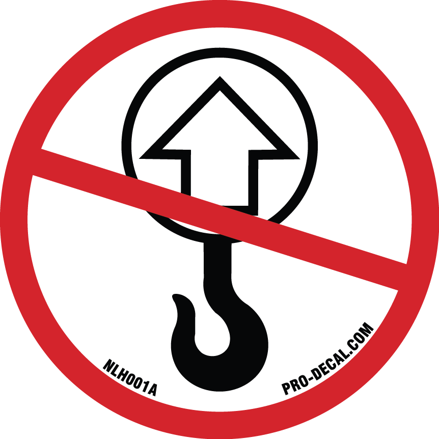 Pro Decal - Warning Decals | No Lift Hook Pictogram 3